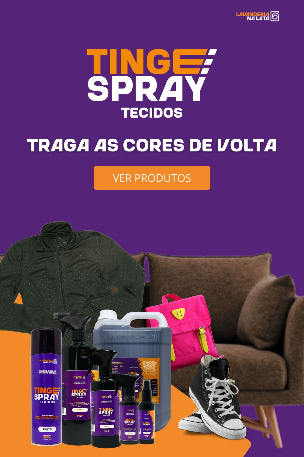 Lavanderia Na Lata - Tingir, Limpar e Alisar.